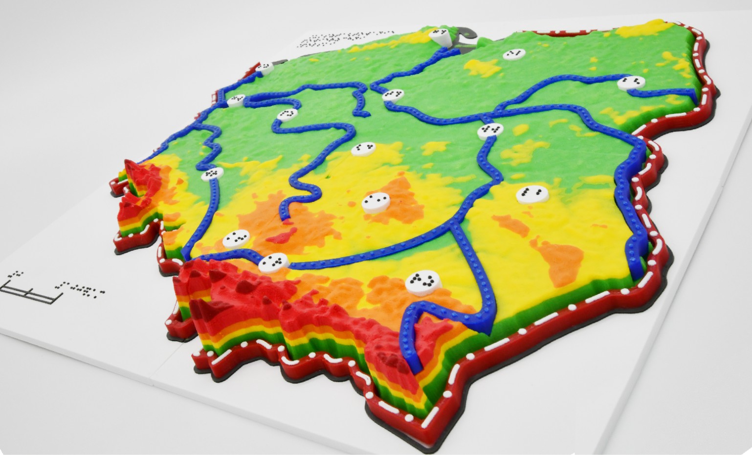 Ukształtowanie powierzchni Polski – duża mapa dotykowa – Centrum Wiedzy ...